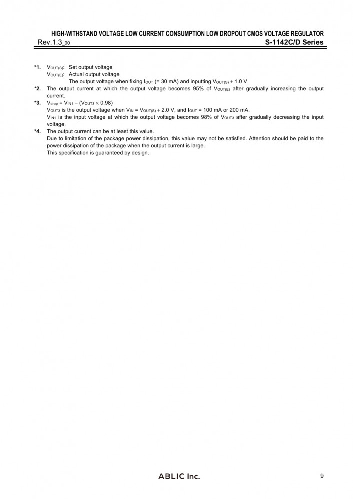 S-1142C/D datasheet page 9