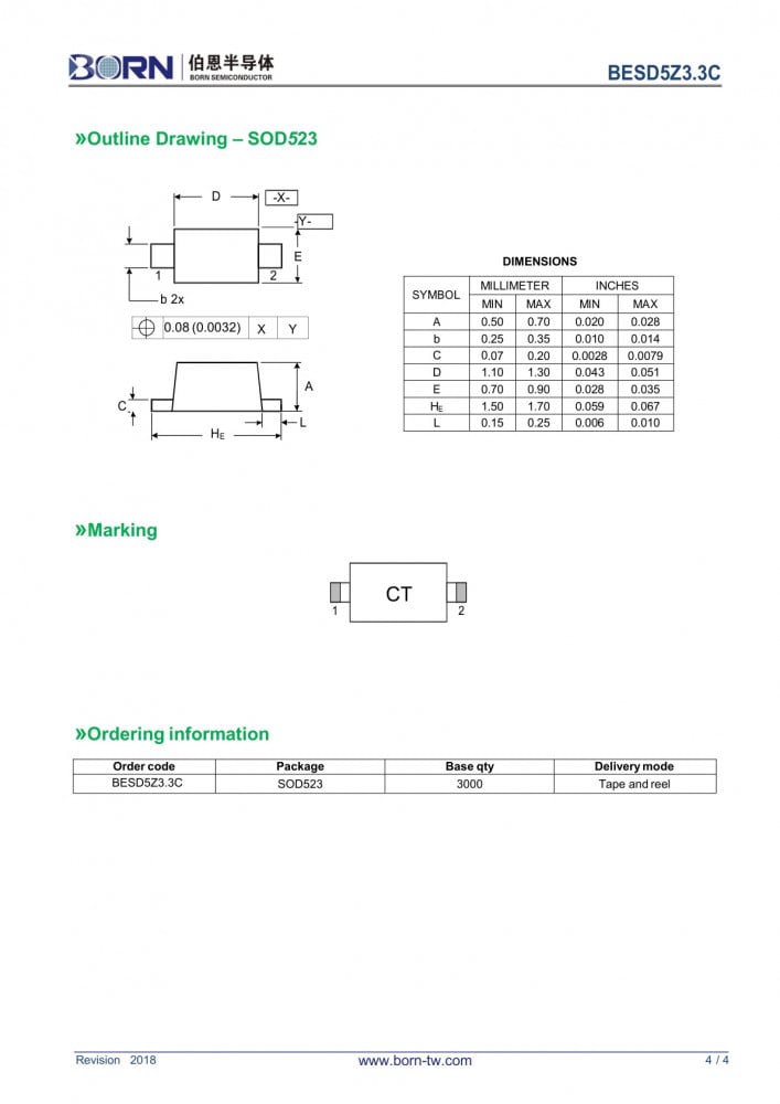 BESD5Z3.3C datasheet page 4