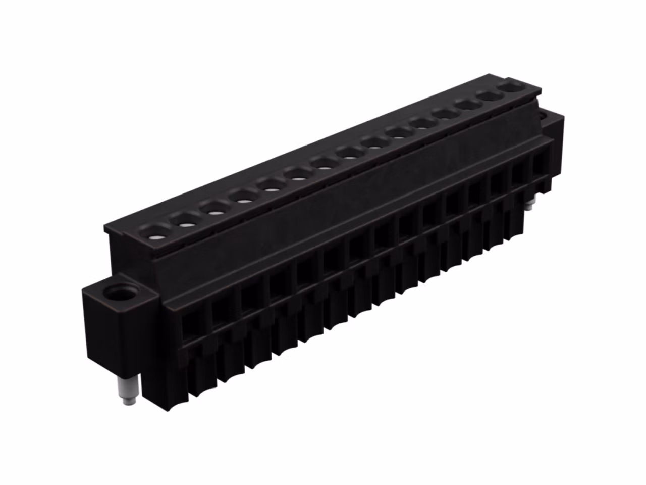 3.81mm Pitch Eurostyle Vertical Plug, with Retention Screws, Rear Wire Entry, Gold (Au) Plated, Black, 15 Circuits for sale