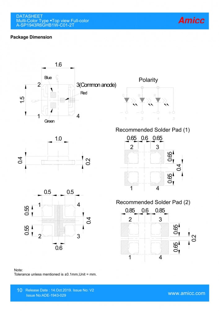 A-SP1943R6GHB1W-C01-2T datasheet page 10