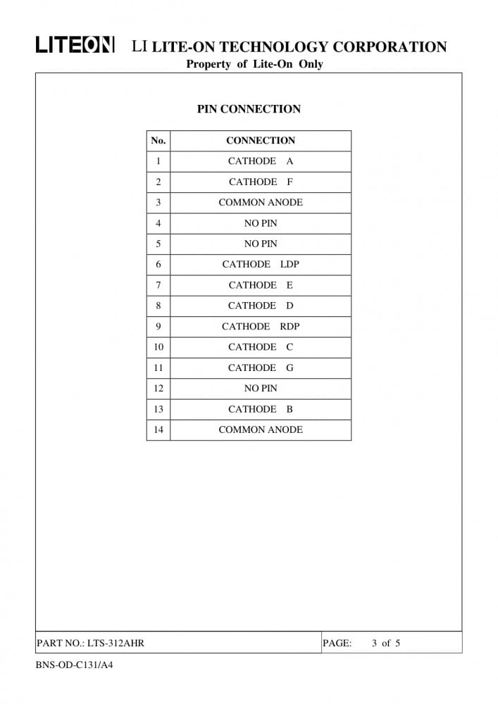 LTS-312AHR datasheet page 4