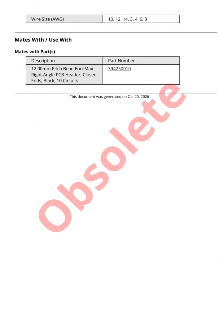 Technical document page image 3 for MOLEX 394210010