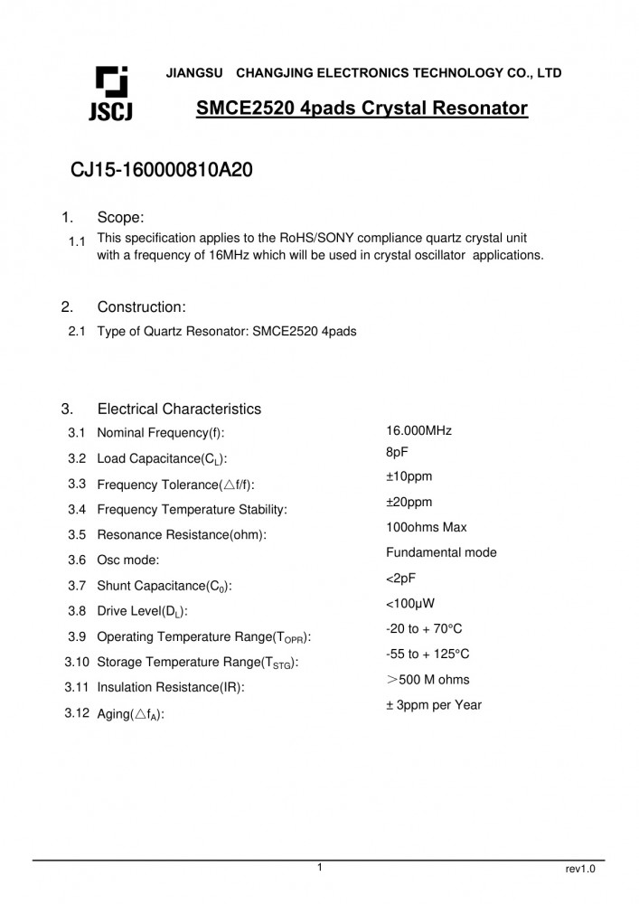 CJ15-160000810A20 specification page 2