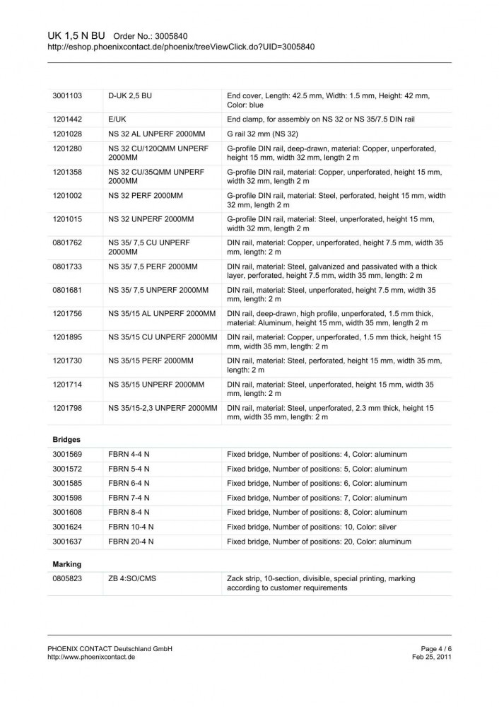 Phoenix Contact UK 1,5 N BU document page 4