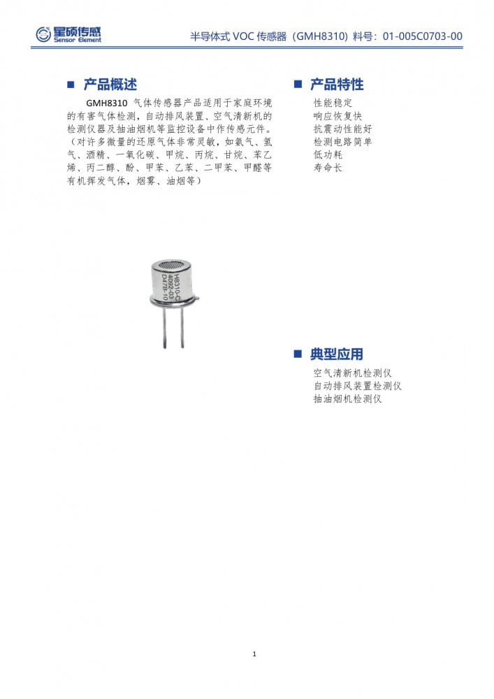 GMH8310 datasheet page 1