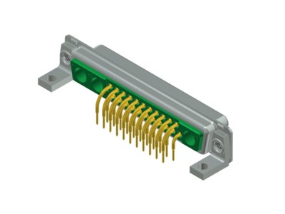 D-SUB Combination Standard • 25W3 [○••••••••••••••••••••••○○] • Socket • Solder pin angled .318