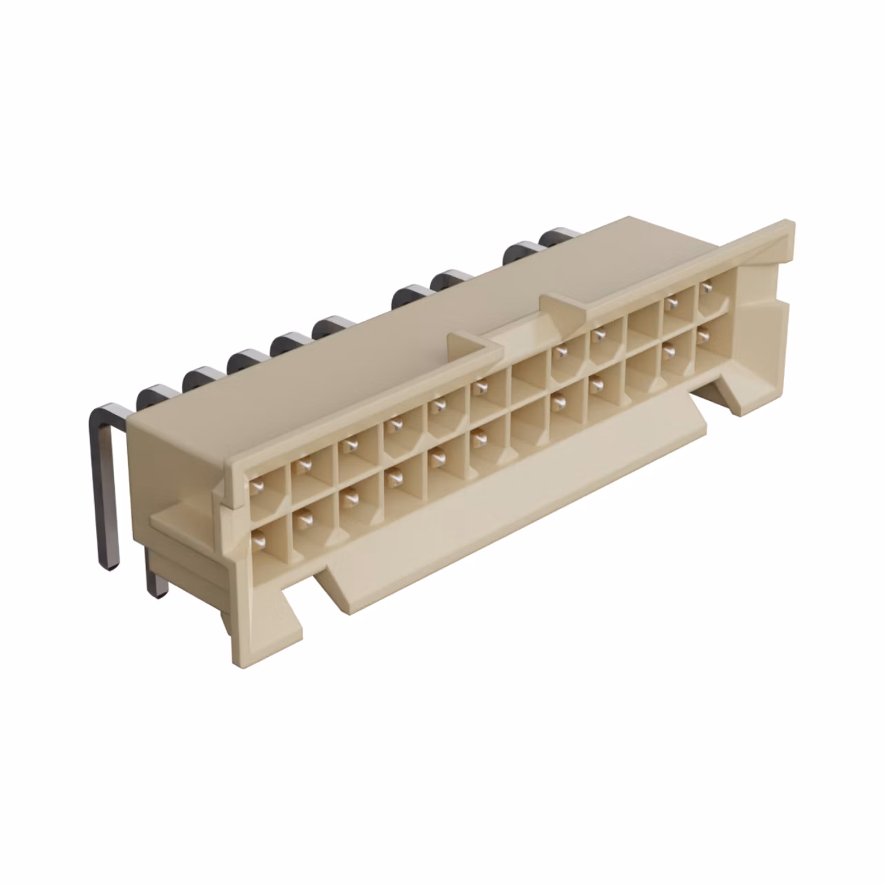 Mini-Fit Jr. Receptacle Housing, Dual Row, Nylon 6/6 UL 94V-2, 8 Circuits, Glow-Wire Capable, Black