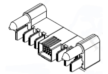 PROPOSED REPLACEMENT: MINI50 GEN II UNSEALED RECEPTACLES (206523 SERIES);  Mini50 Unsealed Receptacle, Dual Row, Bridged, 20 Circuits, EcoPaXX Resin, Polarization Option C, Dark Gray