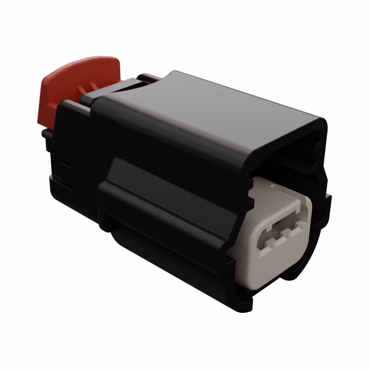 2.54mm MX64 Sealed Single Row Crimp Housing, MX64 Terminal, Black, 3 Circuits, Key C, with CPA Lock for sale