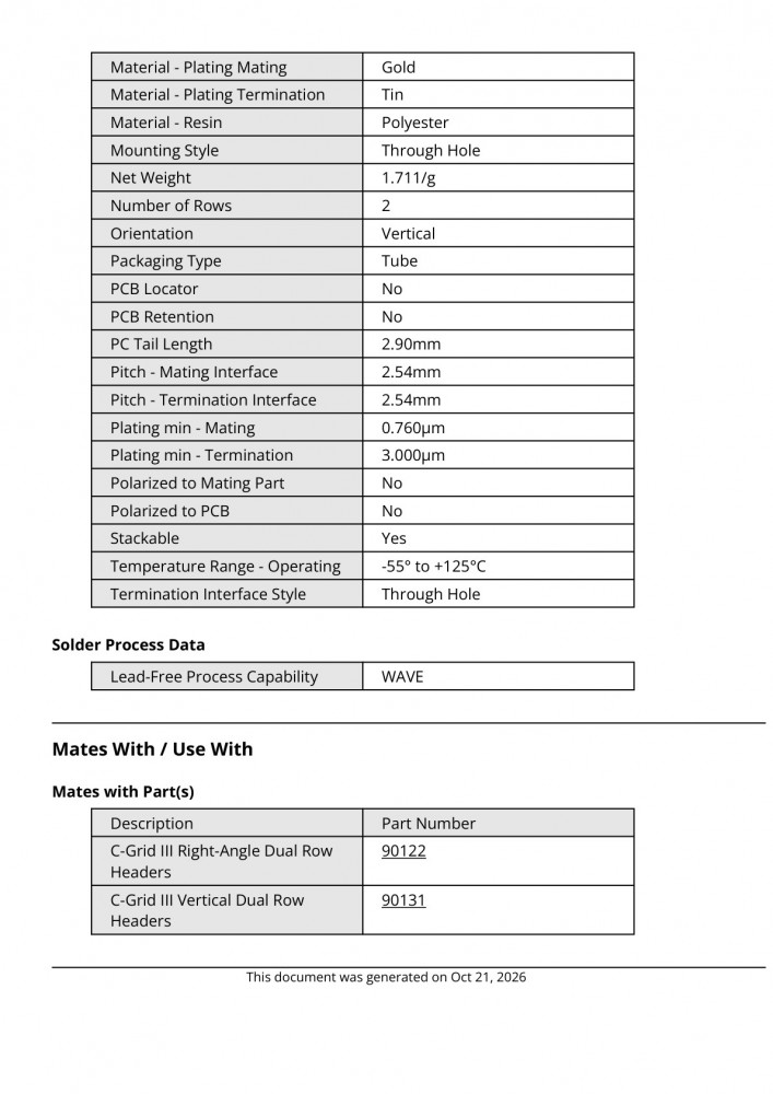 MOLEX 901512320 technical document image 3