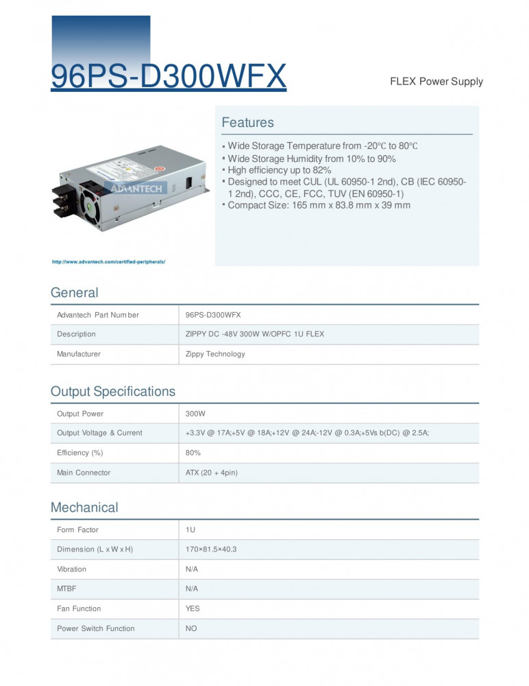 96PS-D300WFX product document page 1