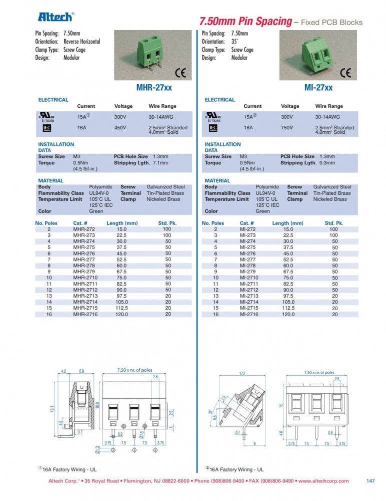 Altech MI-273 technical document page