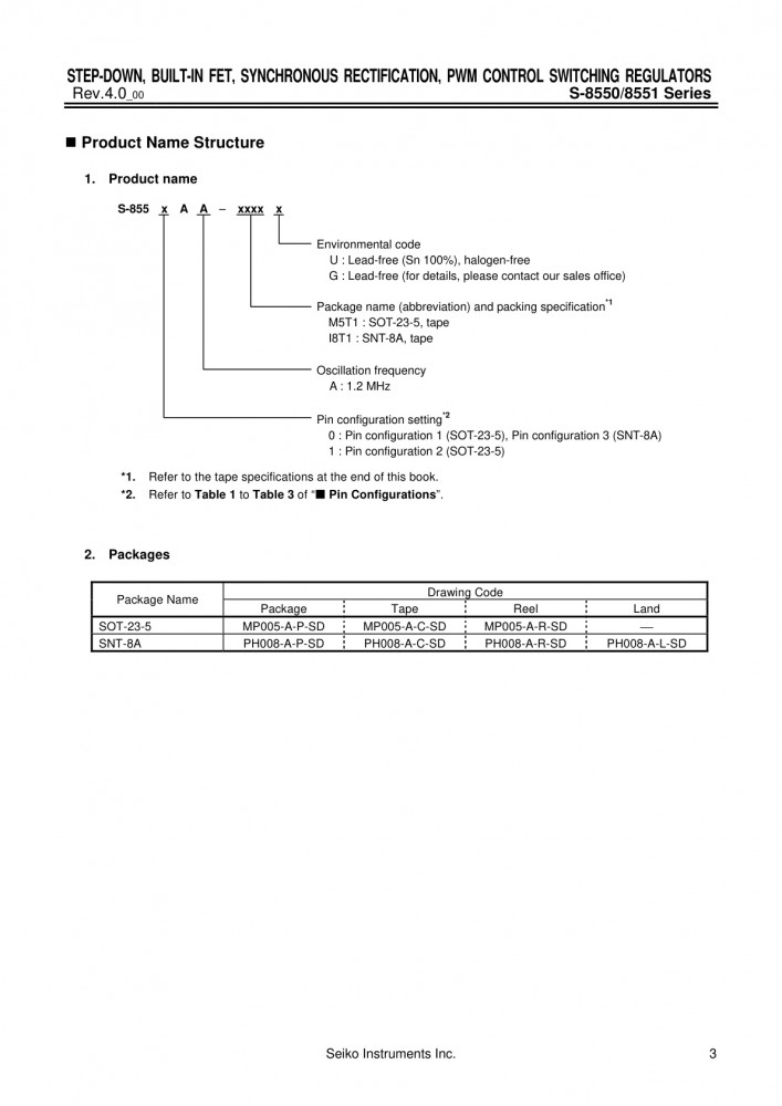 S-8550AA-I8T1G datasheet page 3