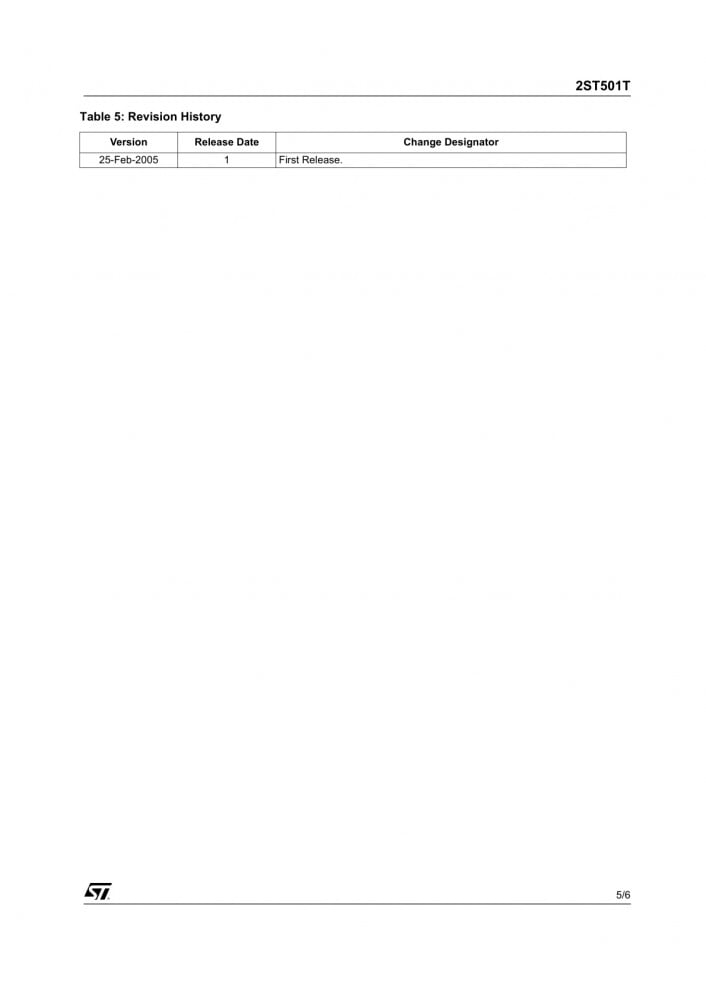 2ST501T datasheet page 5