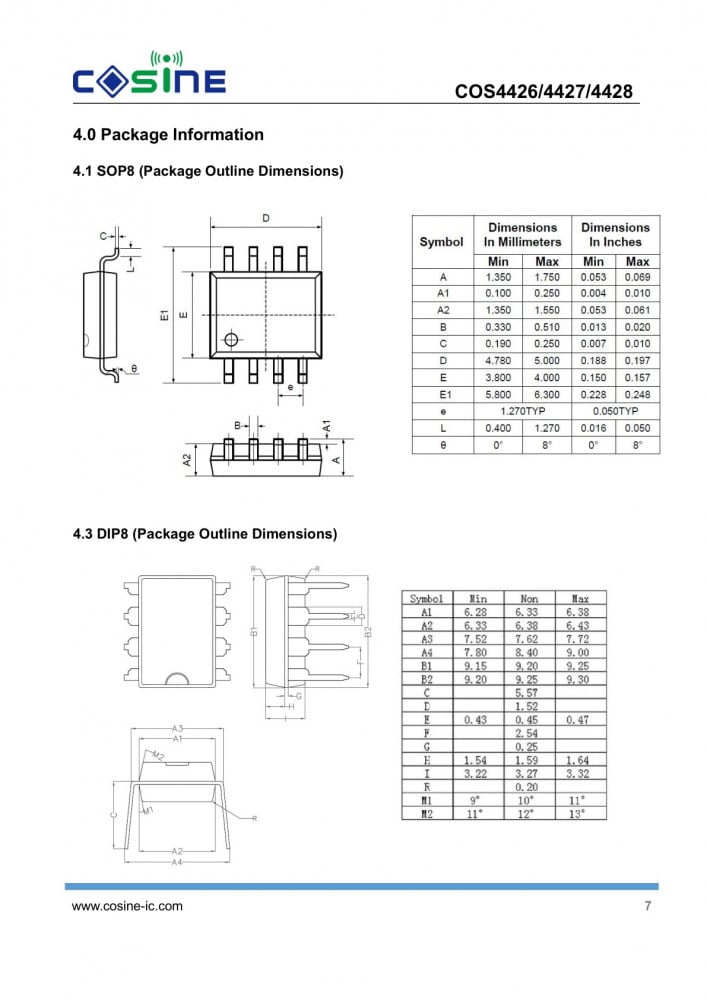 COS4428SR datasheet page 7