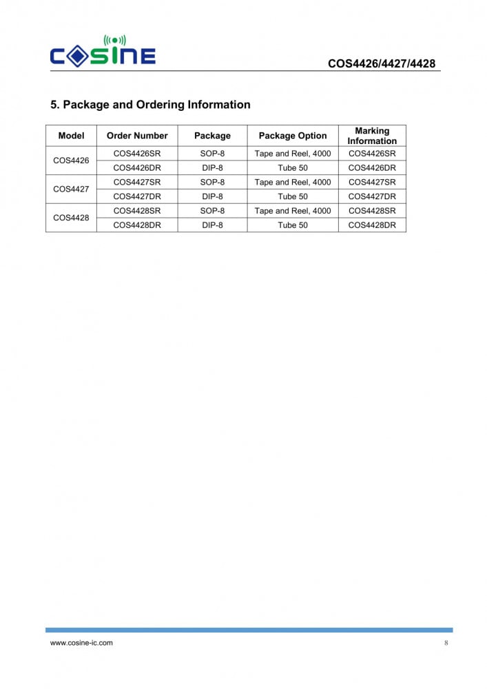COS4428SR datasheet page 8