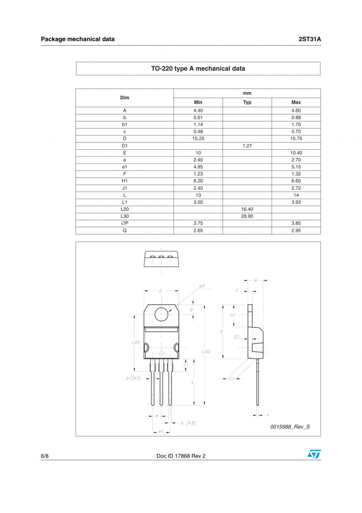 2ST31A datasheet page 6