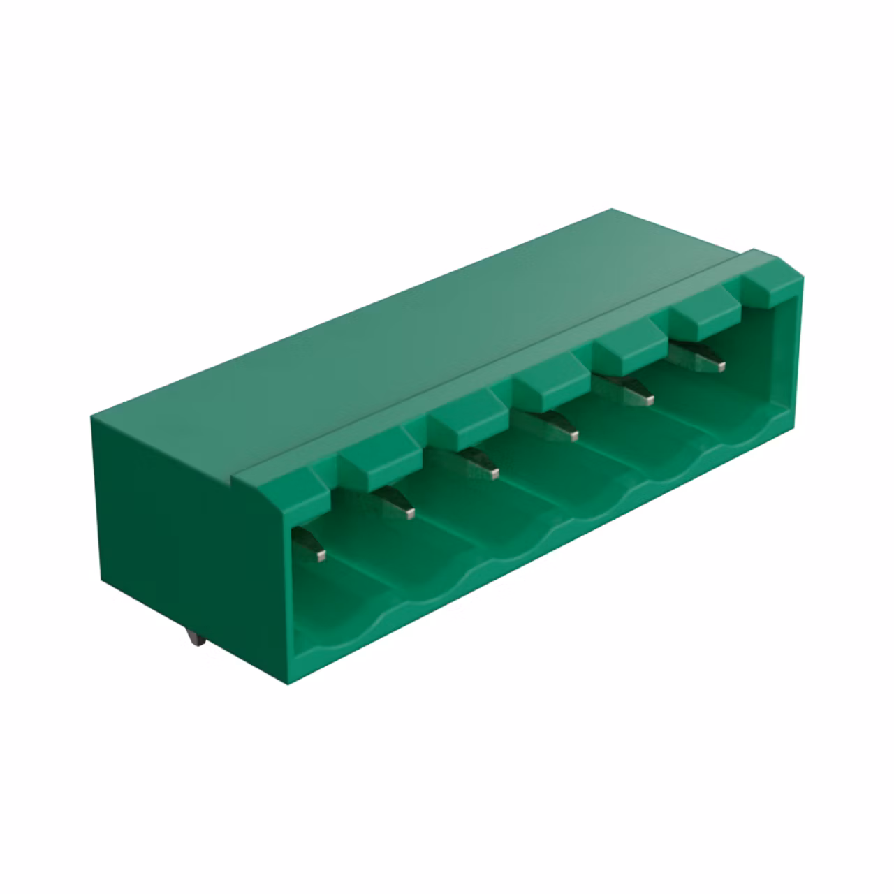 5.08mm Pitch Eurostyle Right-Angle PCB Header, Green Housing, 6 Circuits for sale