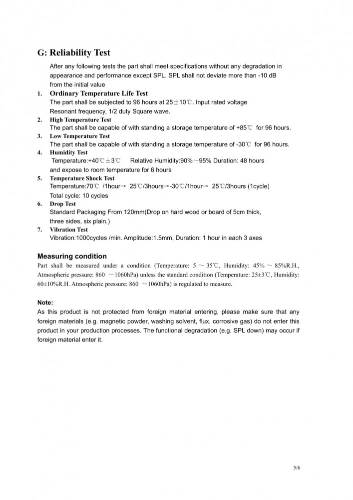 GSC8540RA-25R2700 specification page 5