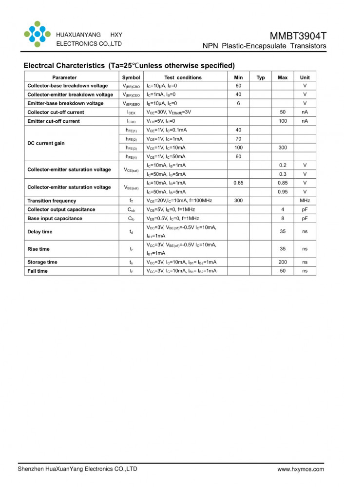 MMBT3904T datasheet page 2