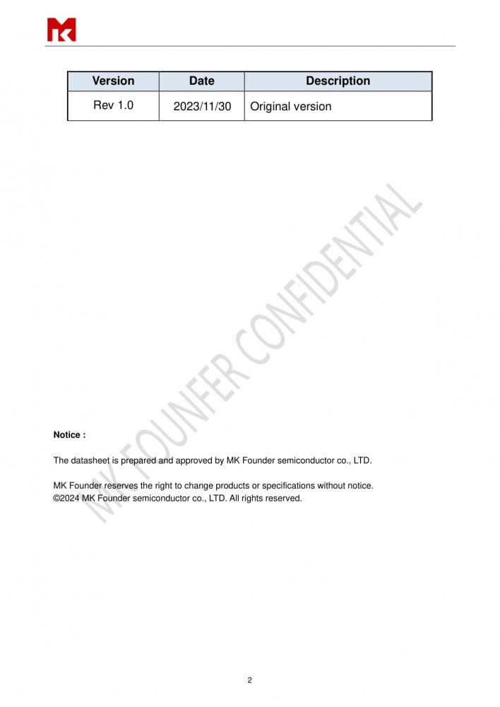 MKDV2GCL-ABG datasheet page 2