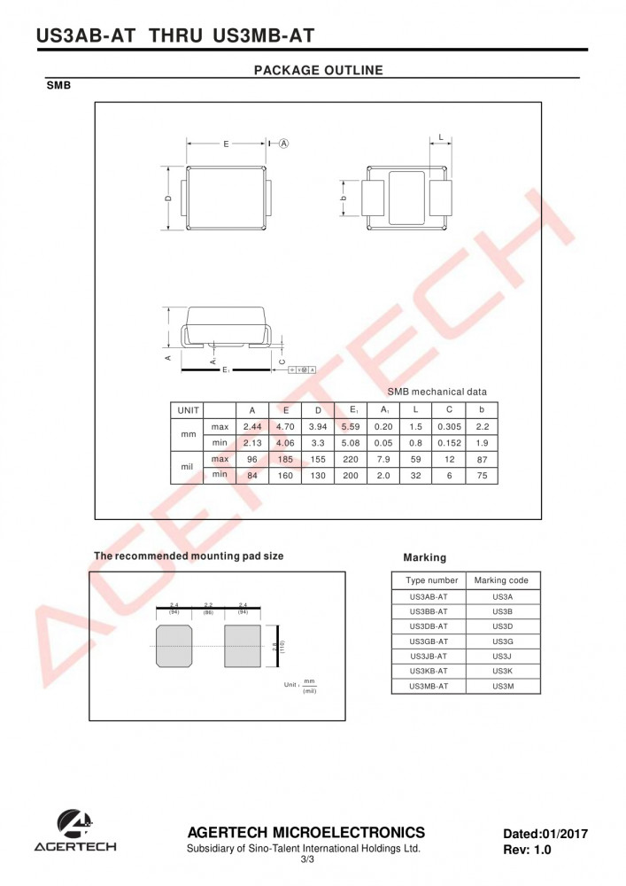 US3MB-AT datasheet page 3