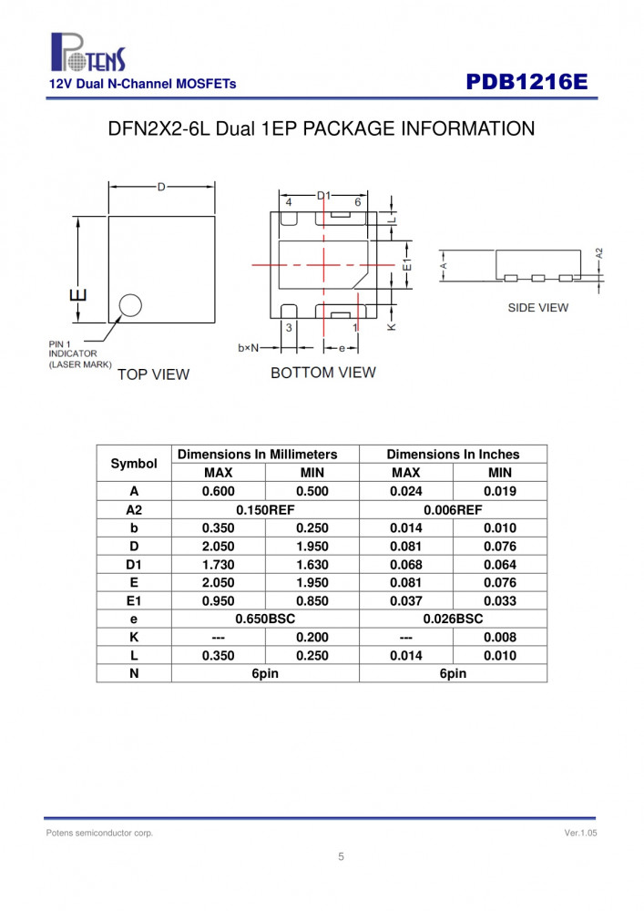 PDB1216E datasheet page 5