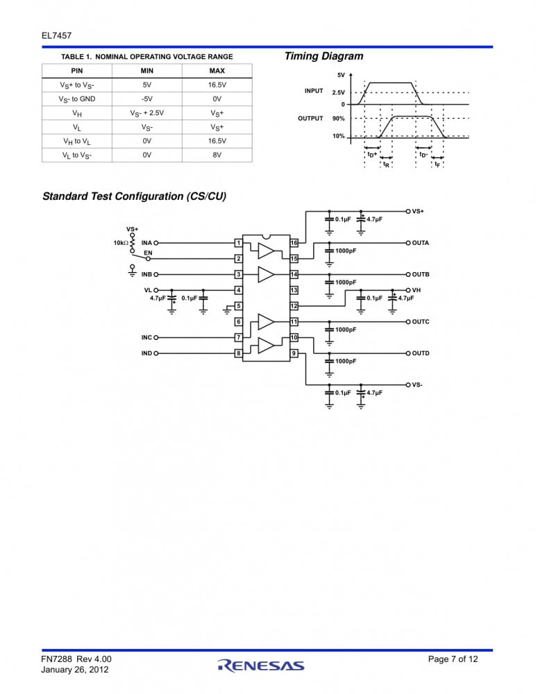 EL7457 datasheet page 7