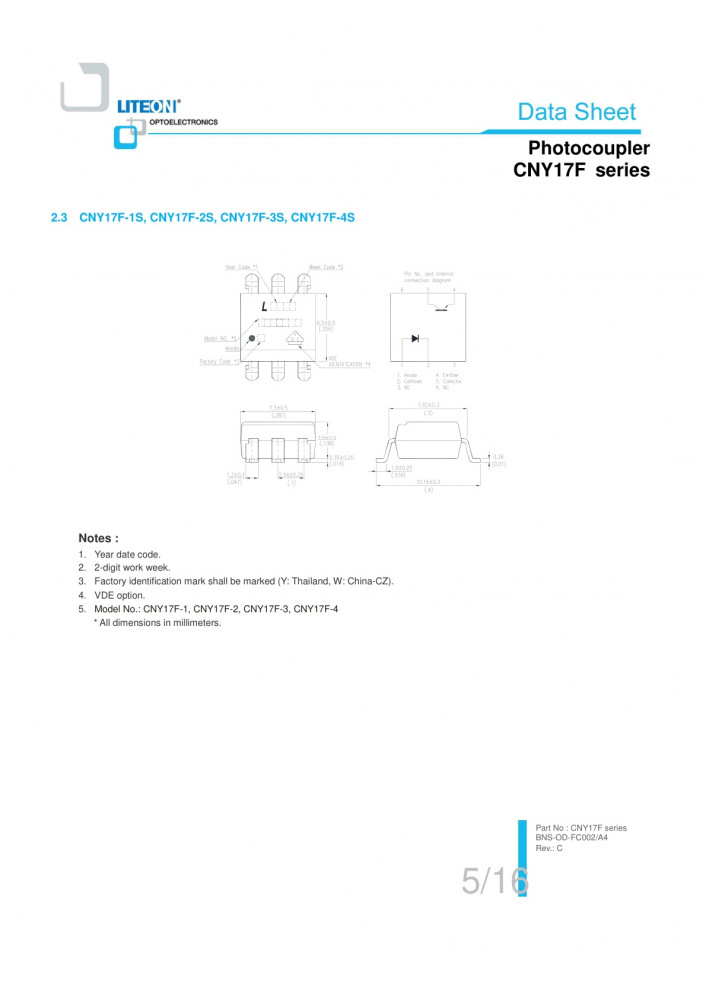 CNY17F series datasheet page 6
