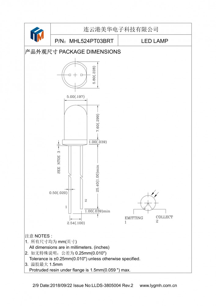 MHL524PT03BRT datasheet page 2