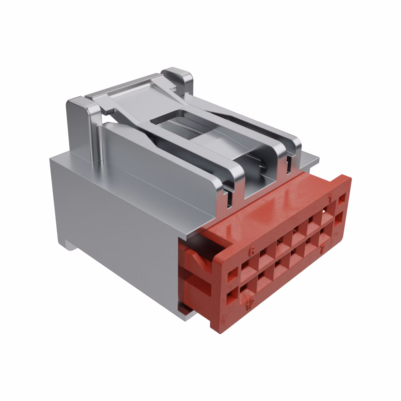 2.54mm Pitch, 0.64mm Width H-DAC 64 High Density Automotive Connectors, Dual Row, Female Harness Assembly, 12 Circuits, Polarization Option 1, Gray for sale