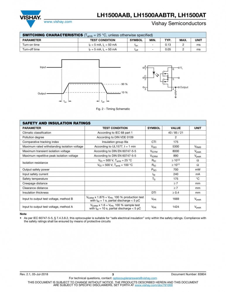 LH1500AAB datasheet page 3