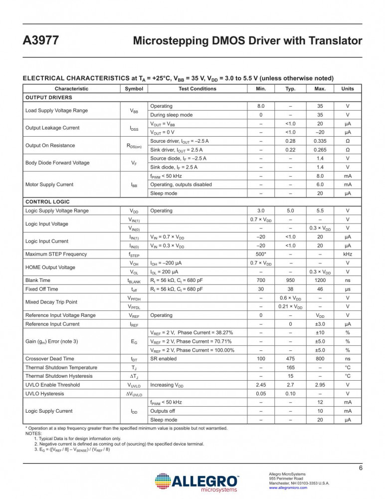 A3977 datasheet page 6