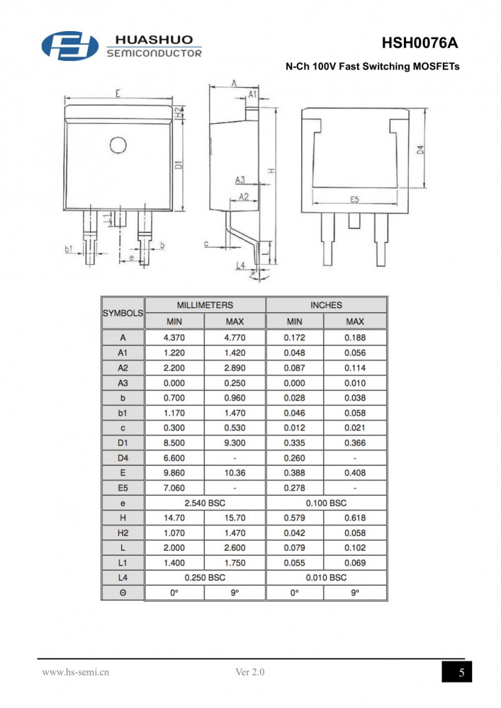HSH0076A datasheet page 5