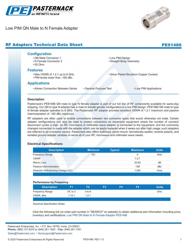 PE91486 technical document page 1