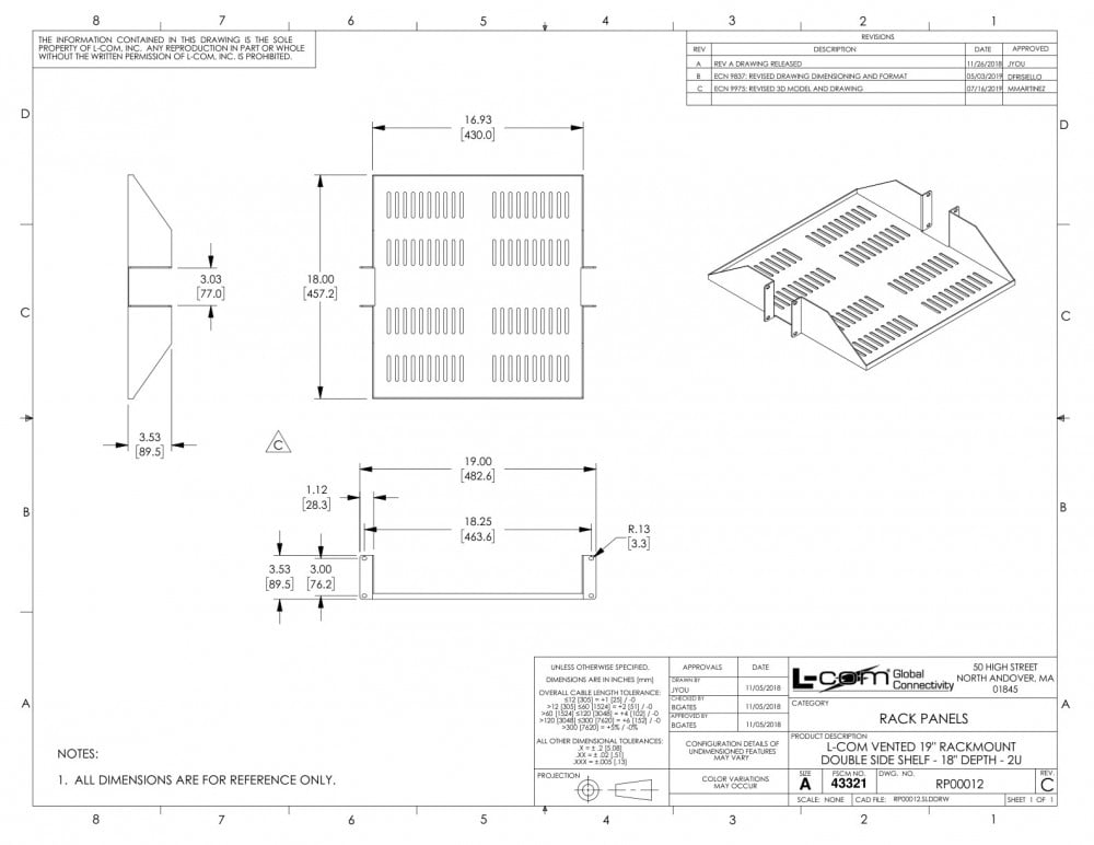 L-com RP00012 technical documentation page