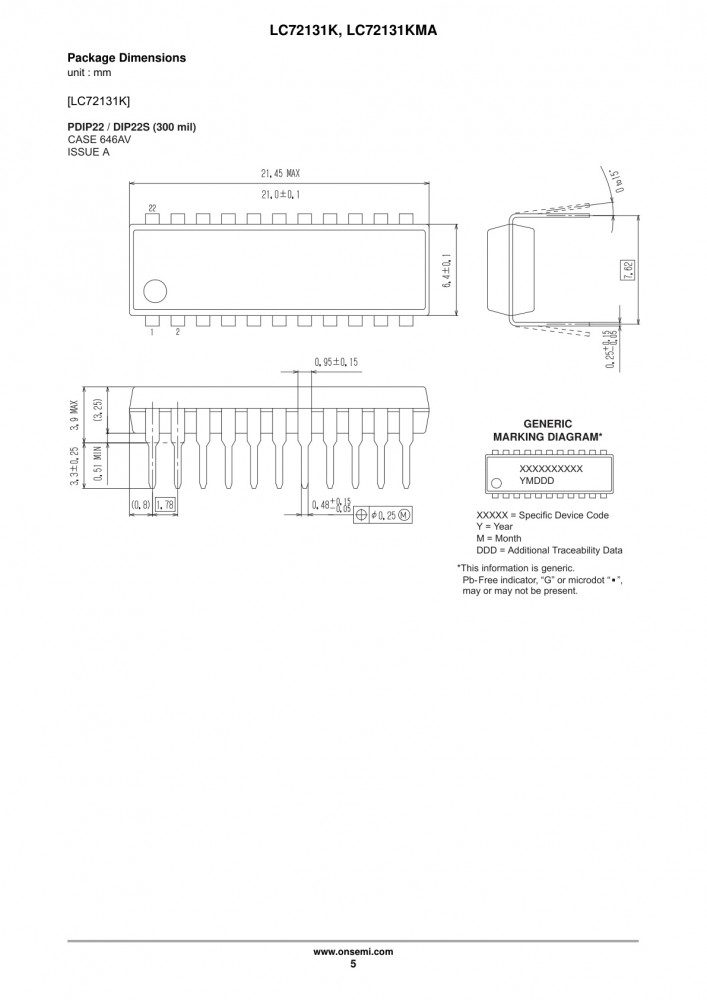 LC72131KMA datasheet page 6