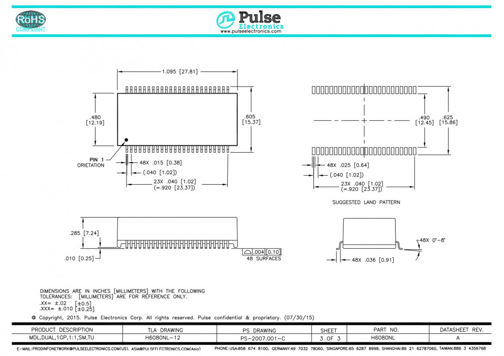PULSE H6080NL datasheet sheet 3