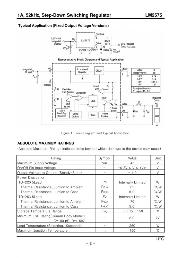 LM2575GT-ADJ datasheet page 2
