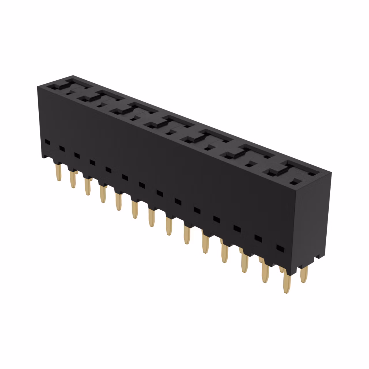 C-Grid III PCB Receptacle, 2.54mm Pitch, Dual Row, Vertical, 28 Circuits, 0.12µm Gold (Au) Flash Plating, Straight PCB Pins for sale