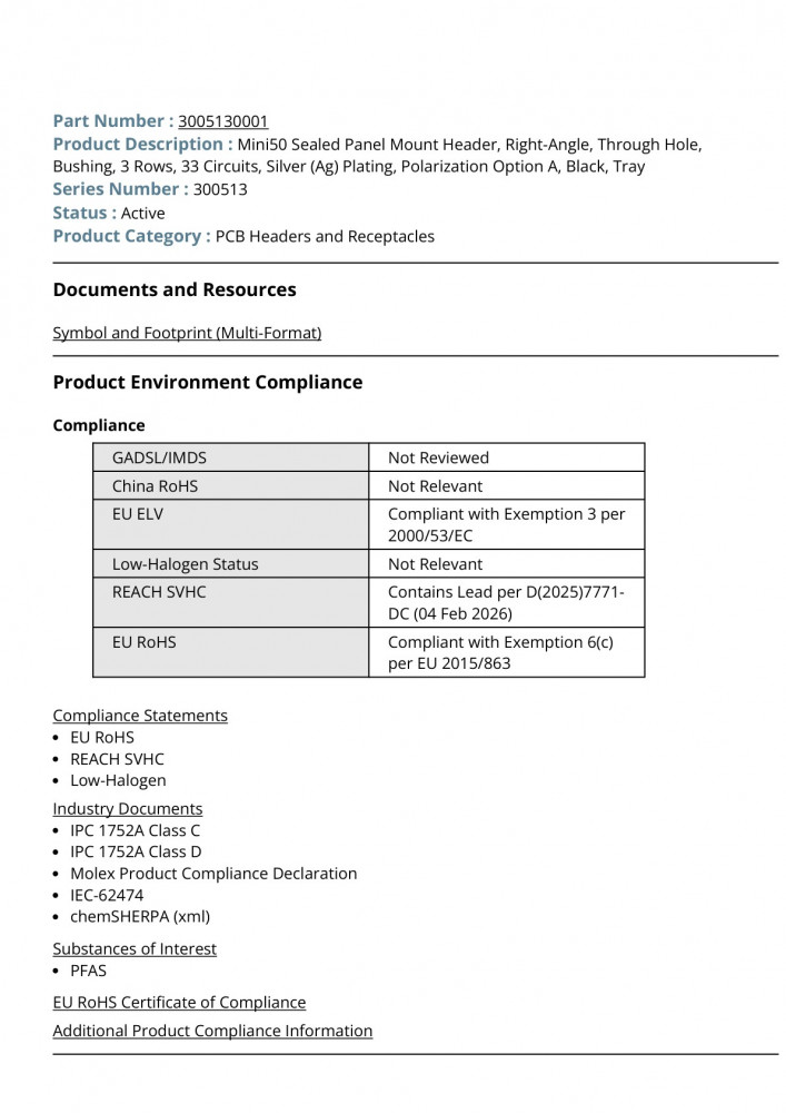 3005130001 technical document image, page 1