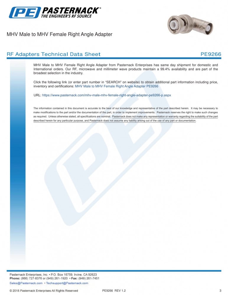 PE9266 technical document page 3
