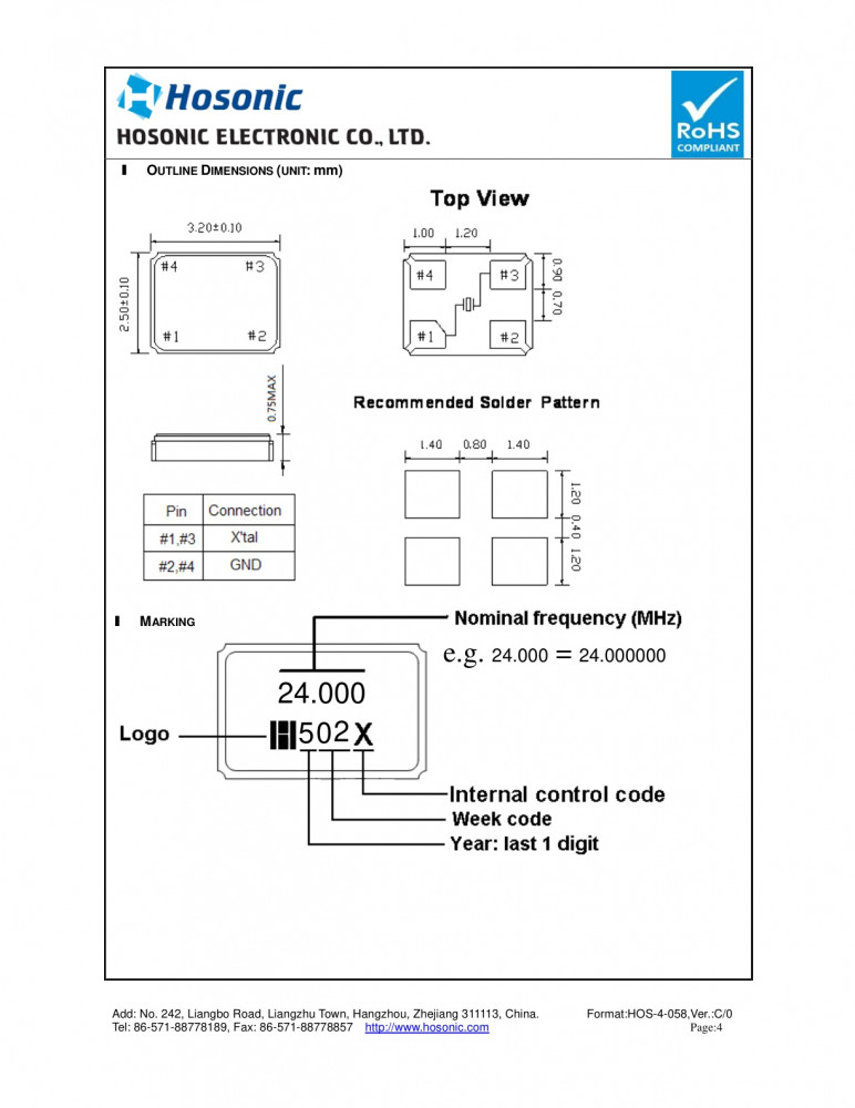 HOSONIC E3SB24E000026E specification page 4