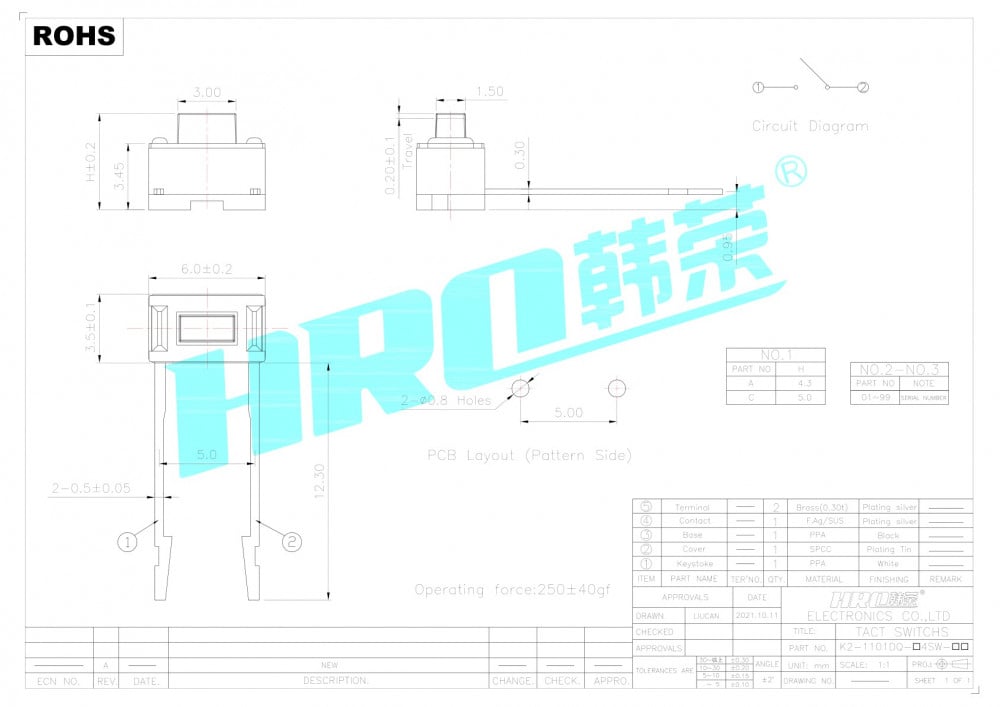 K2-1101DQ-C4SW-01 technical drawing