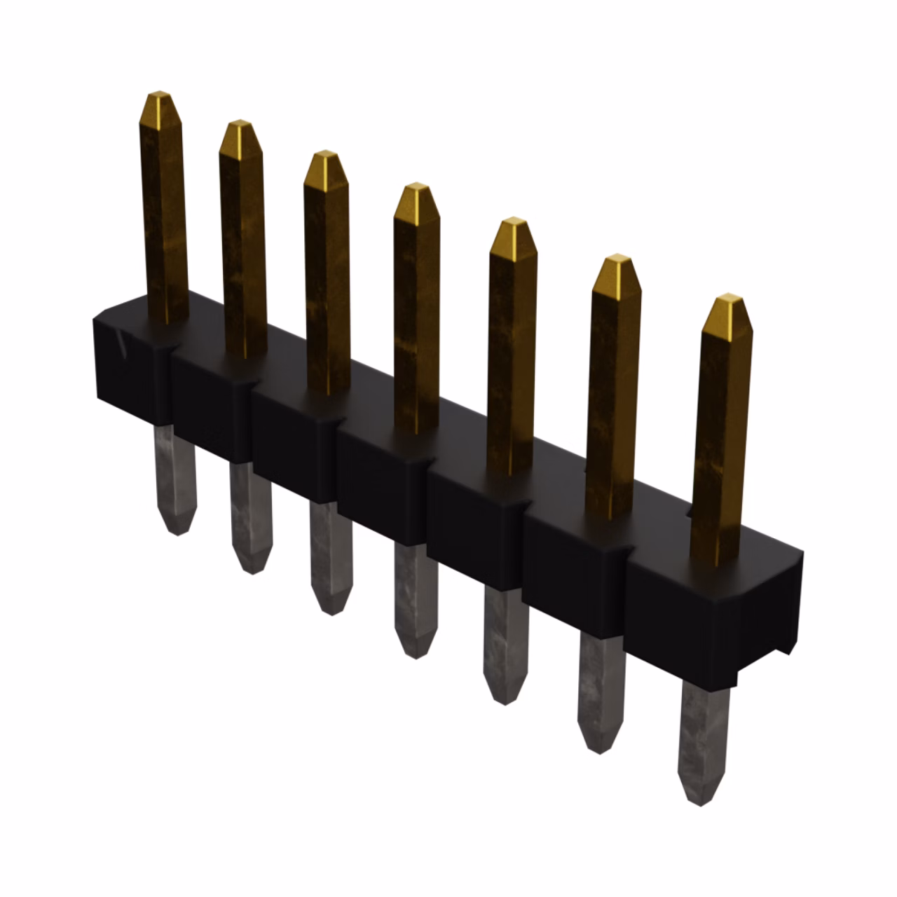 2.00mm Pitch Milli-Grid Header, Vertical, Through Hole, Breakaway, 7 Circuits, 0.50µm Gold (Au) Plating, Mating Pin Length 4.00mm, Tail Length 2.70mm, Lead-Free for sale