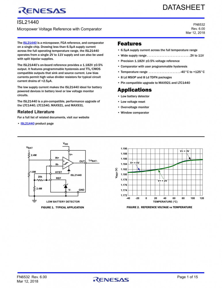 ISL21440 datasheet page 1