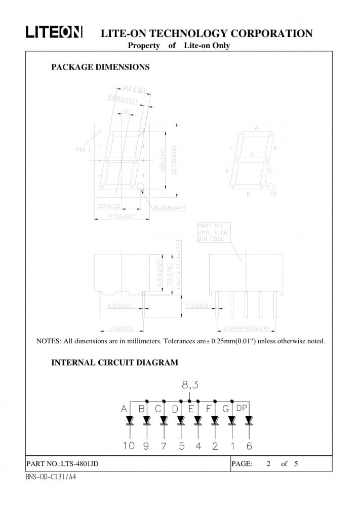 LTS-4801JD datasheet page 3