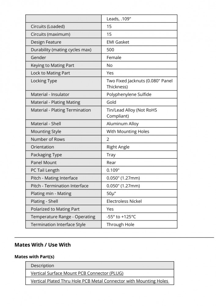 Technical document page 2 for MK-2E2-015-435-290S-EMI