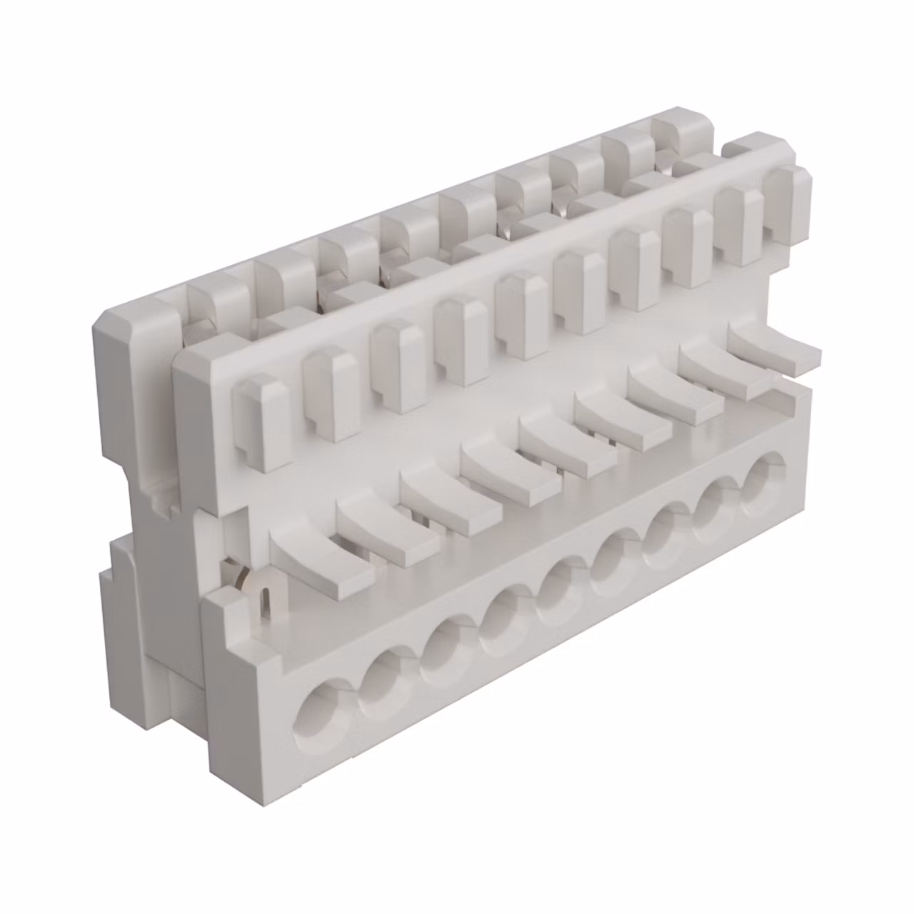 Appli-Mate RAST 2.5 IDT Housing, 2.50mm Pitch, Direct/Indirect, Female, 4 Circuits, All Position Keys, Polarizing Rib Between Circuits 3 and 4, Red Color Stripe