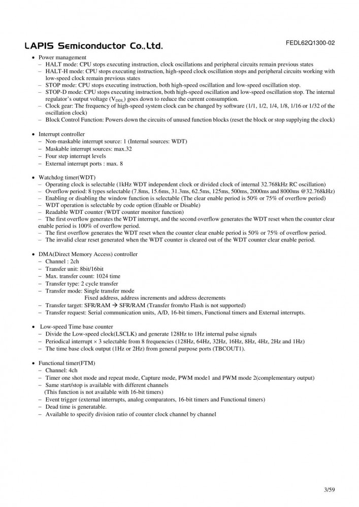 ML62Q1300 Group document page 4